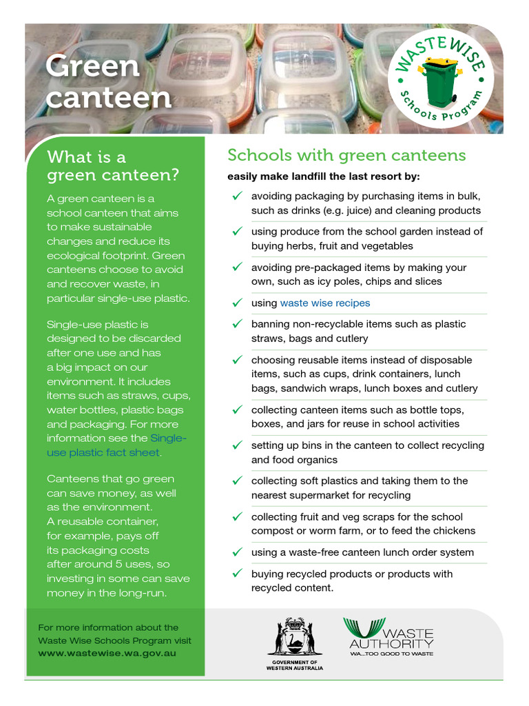 WWS Factsheet - Green Canteen | PDF