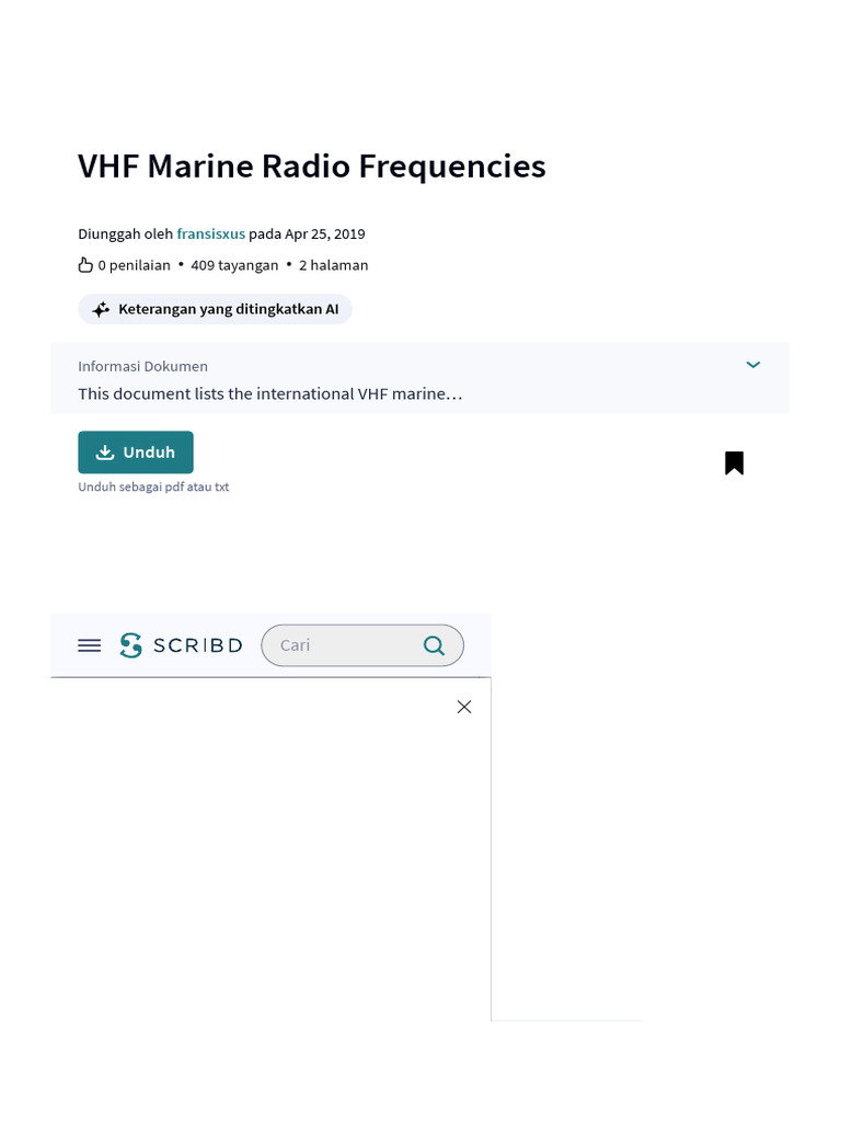 VHF Marine Radio Frequencies - PDF - Very High Frequency - Coast Guard ...