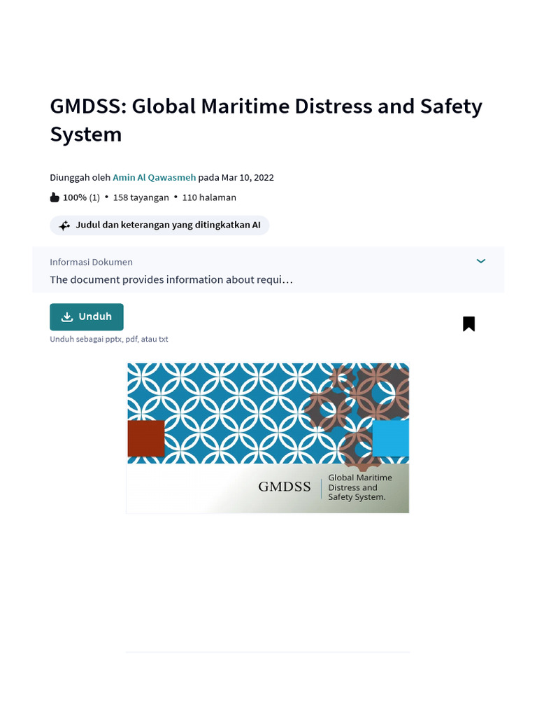 GMDSS - Global Maritime Distress and Safety System - PDF - Radio ...