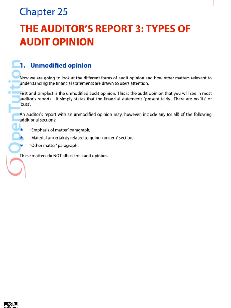 Types of Audit Opinion | PDF