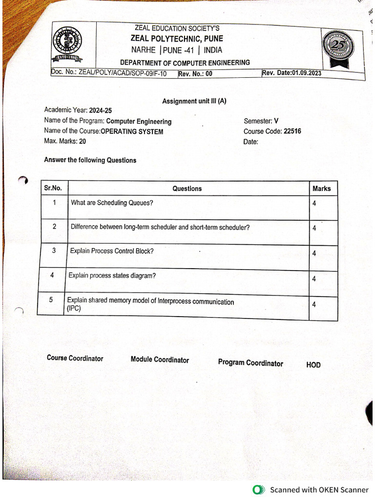 Osy Assignment 5 & 6 | PDF