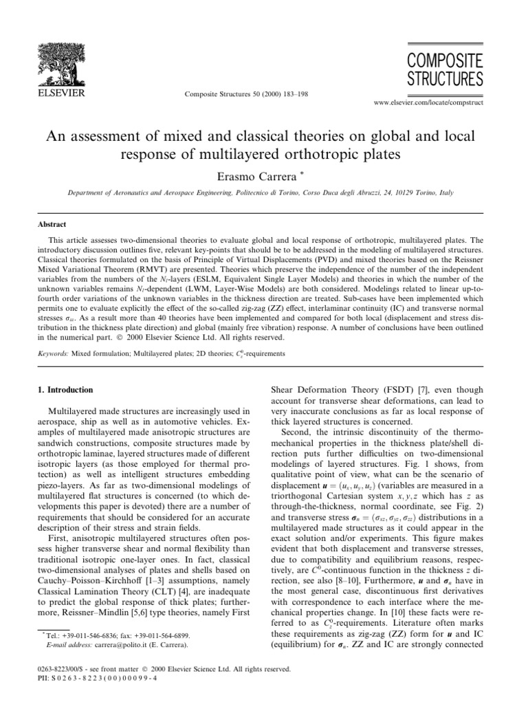 An Assessment of Mixed and Classical Theories On Global and Local ...