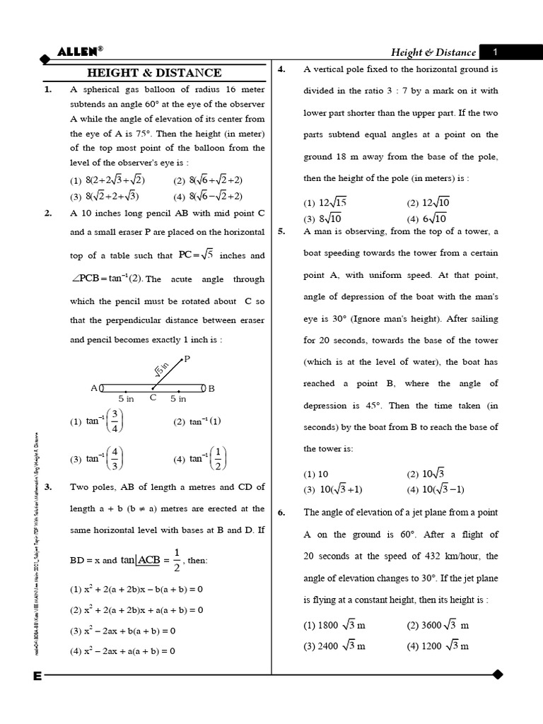 Height-&-Distance and Many More | PDF