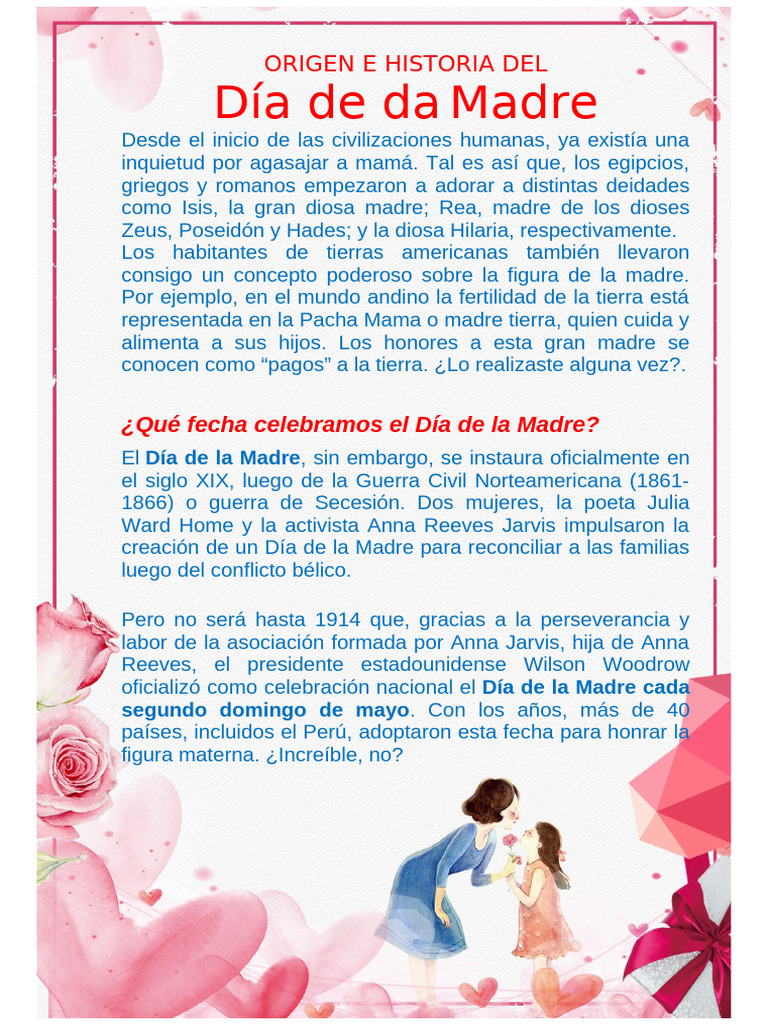 Origen e Historia Dia de La Madre | PDF