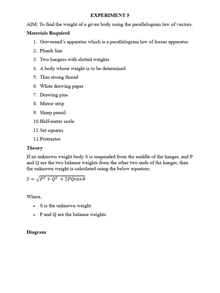 Class Xi Physics Practicals Part 2 | PDF