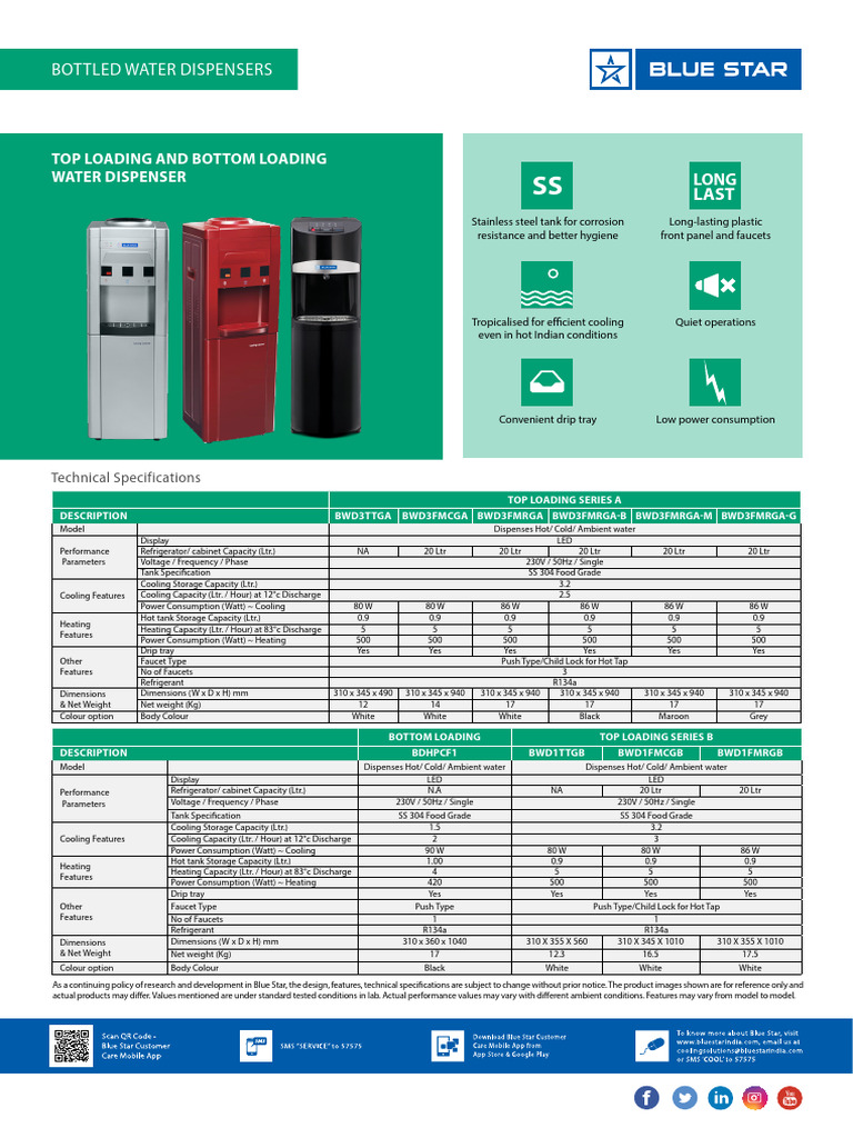 BWD - Premium - Top Loading and Bottom Loading Water Dispenser | PDF