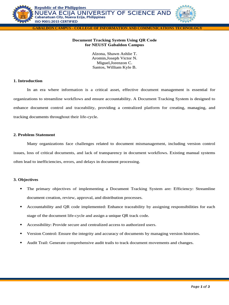 Document Tracking System-Final2 | PDF