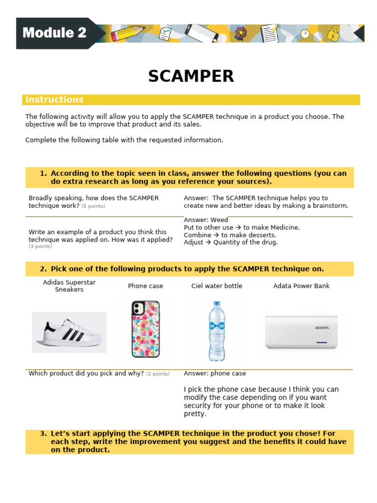 2.3 SCAMPER - Eng | PDF