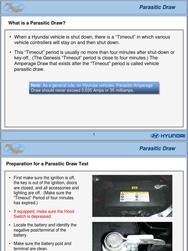 Parasitic Draw Chart | PDF | Fuse (Electrical) | Relay