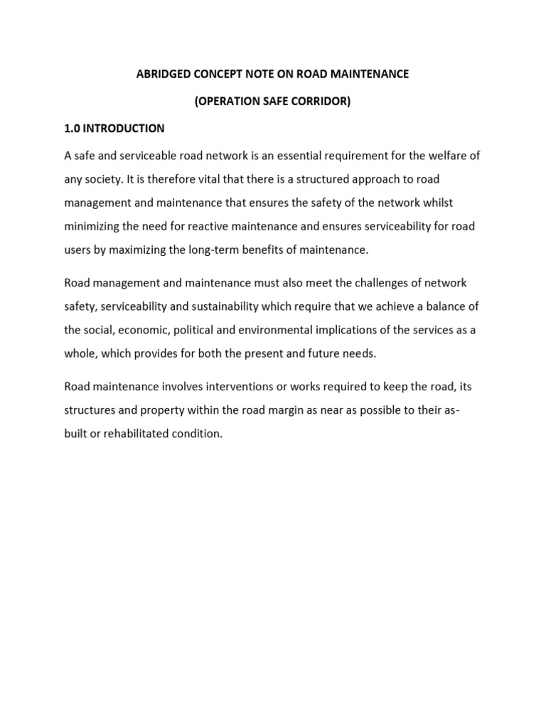 Road Maintenance Strategy Overview | PDF | Road | Sustainability