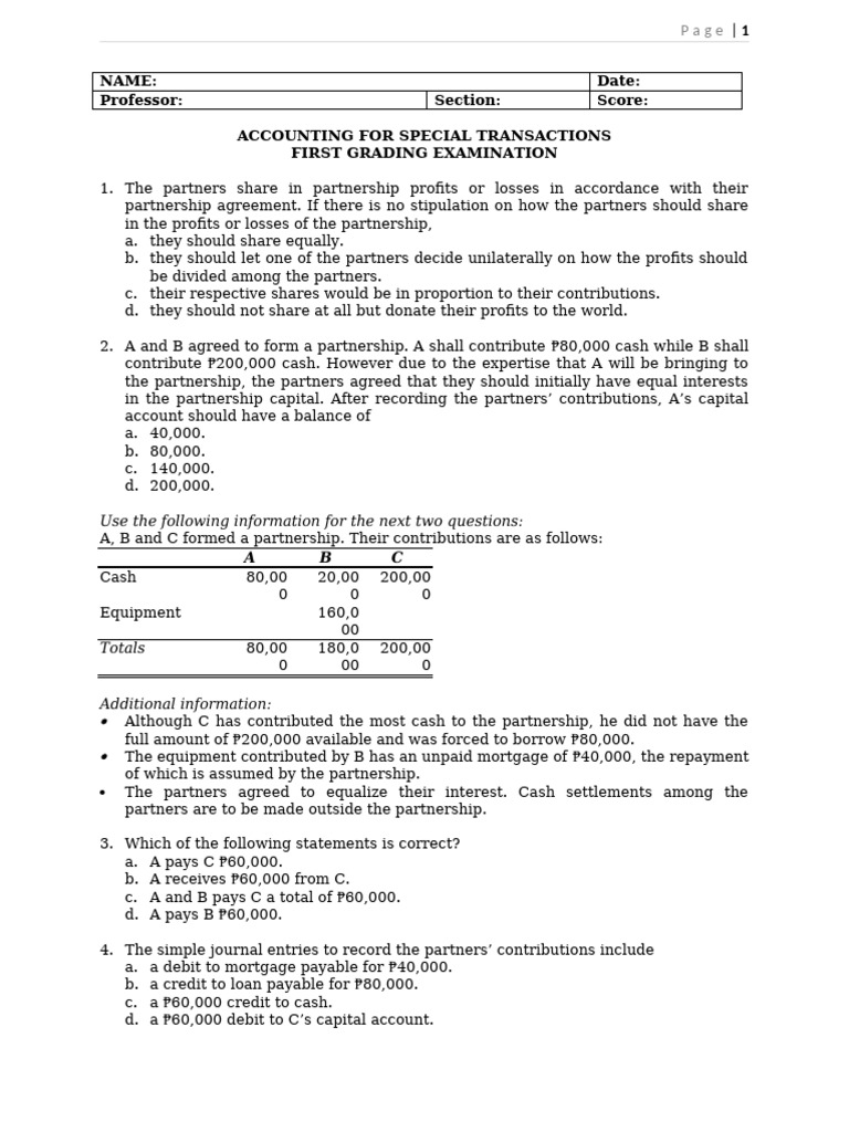 Ast - 1ST Grading Exam - 2020 Edition | PDF