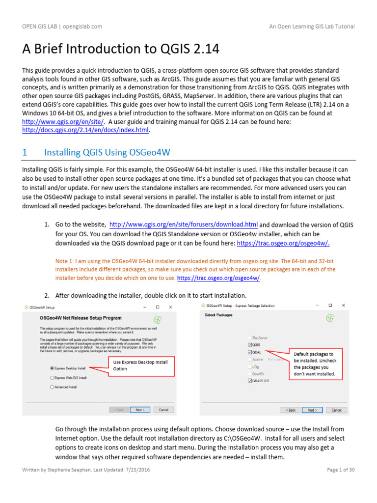 Intro q Gis Guide | PDF