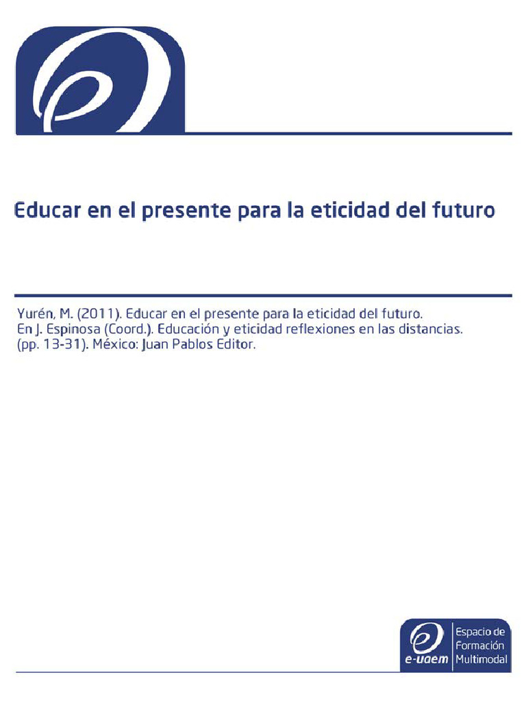 Letura 2-EDUCAR EN EL PRESENTE - YUREN | PDF