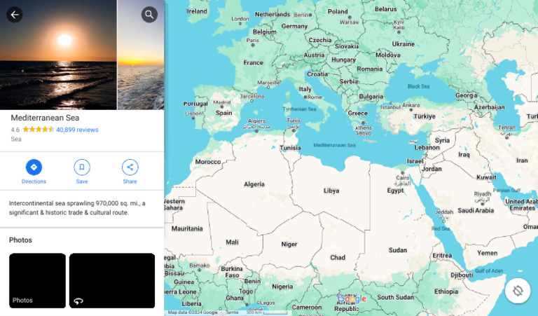 Mediterranean Sea - Google Maps | PDF