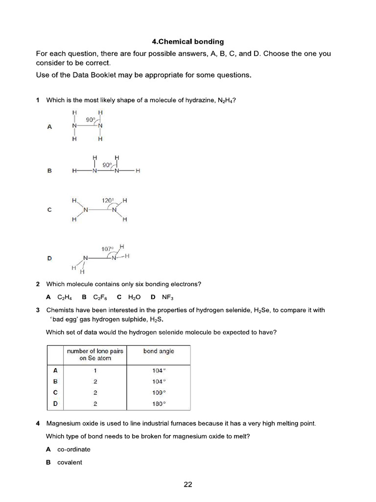 4 Chemical Bonding | PDF