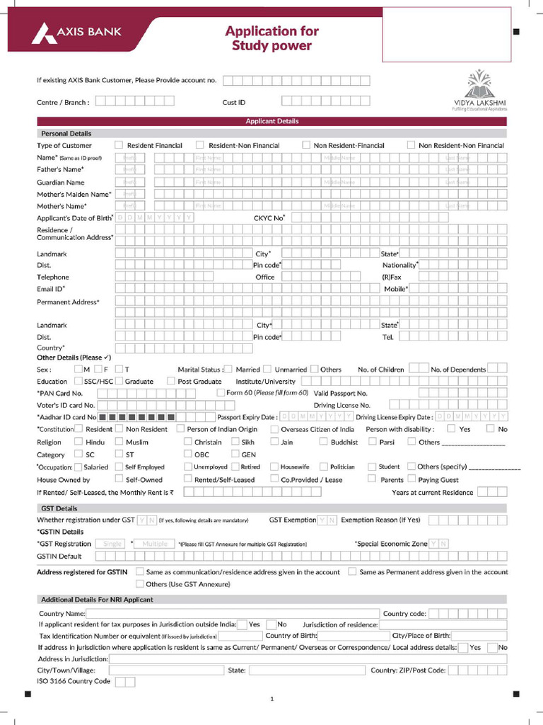 Education Loan Application Form Feb 2023 | PDF