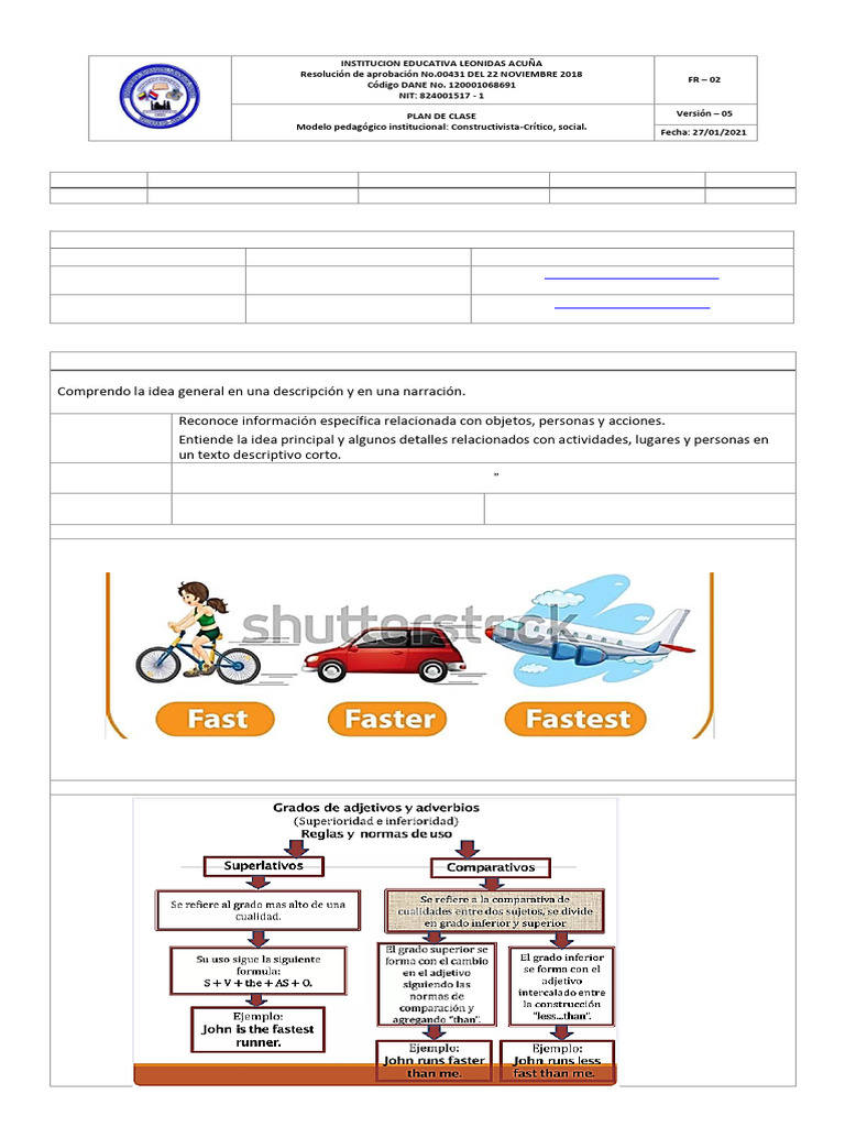Plan 6 Reading Comprehensio - Tercer Periodo 2024 Marte13 Grado 7 | PDF