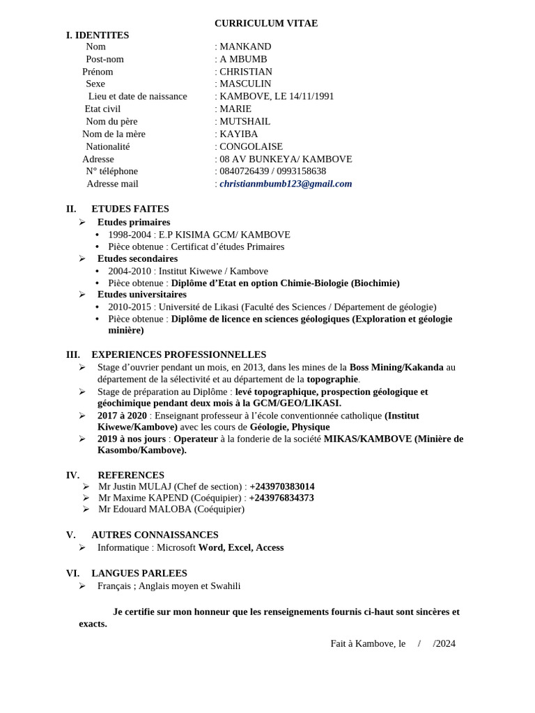 CV Chris 2 | PDF