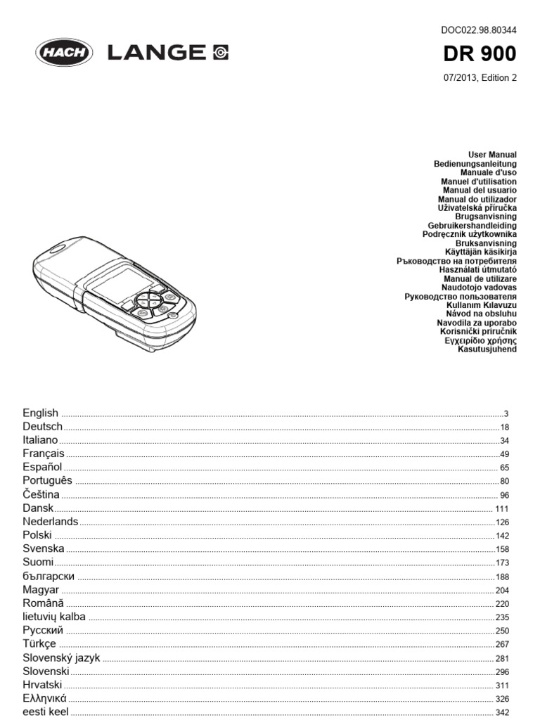 DR900 Manual | PDF