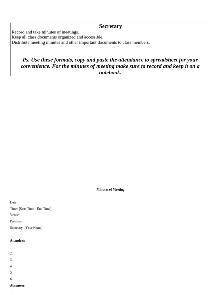 Secretary Files | PDF