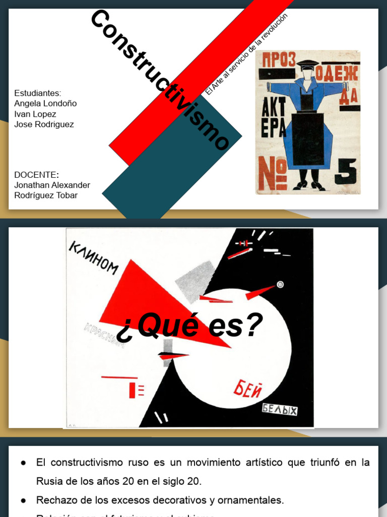 Constructivismo - Presentación de Guía | PDF | Movimientos | Arte