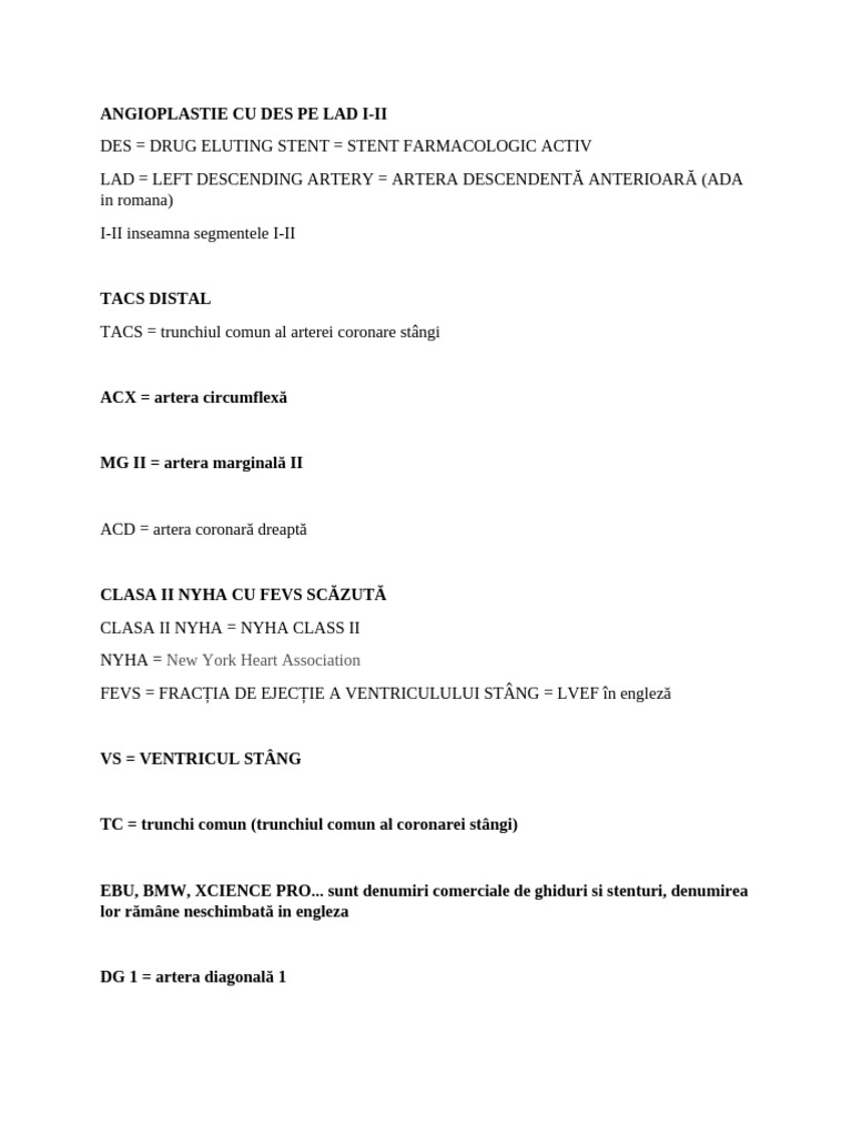 Acronime Cardio | PDF