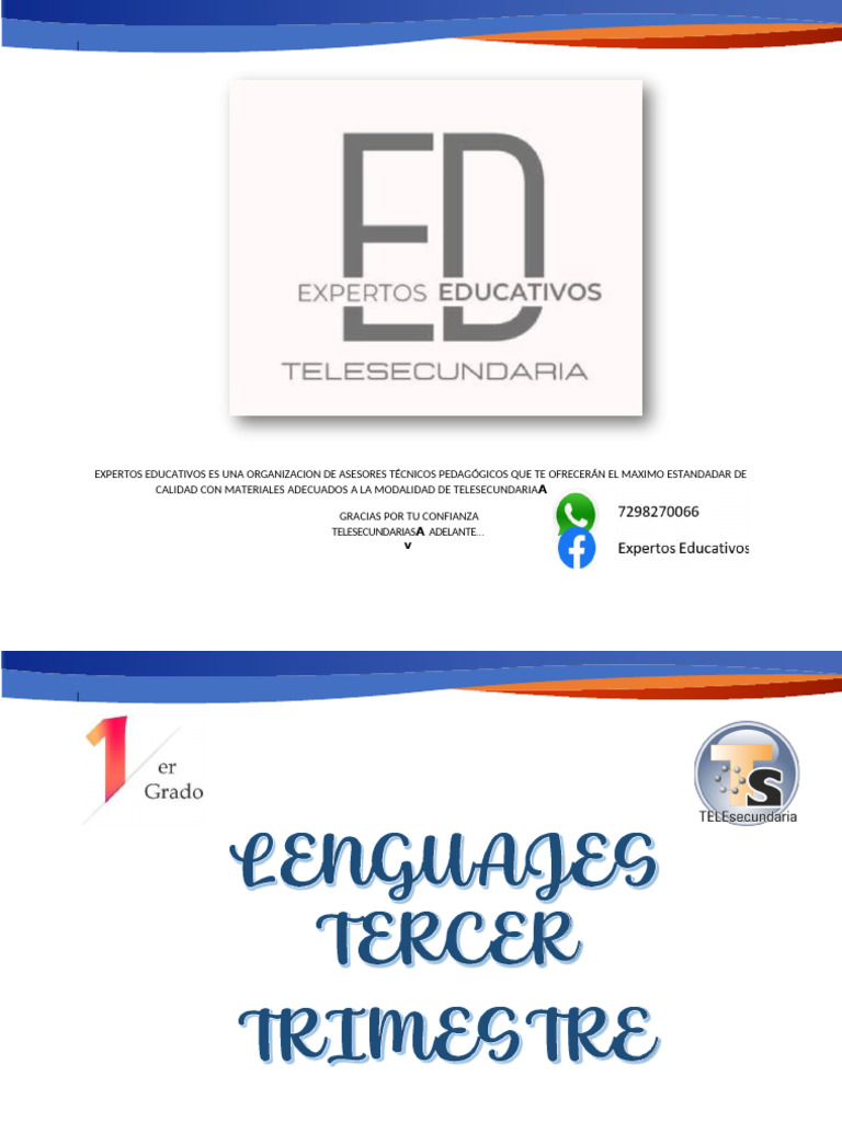 1° Lenguajes Trimestre - 3 | PDF | Evaluación | Comunicación