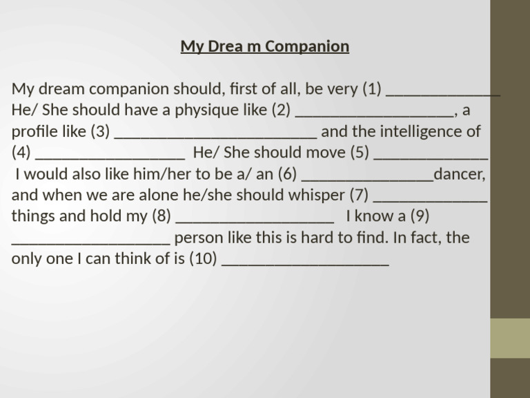 My Dream Companion | PDF