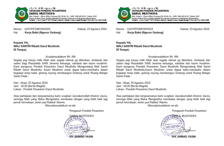 Undangan Kerja Bakti Pdf