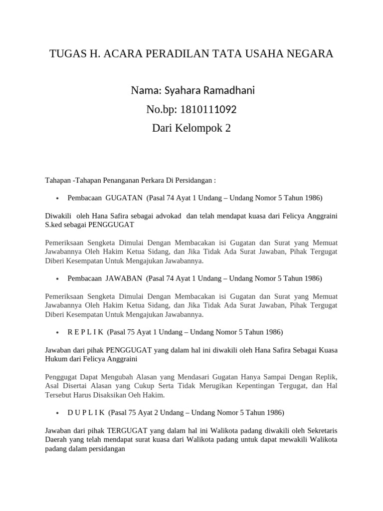 Alya Faadhilah 1810112085 HAPTUN | PDF