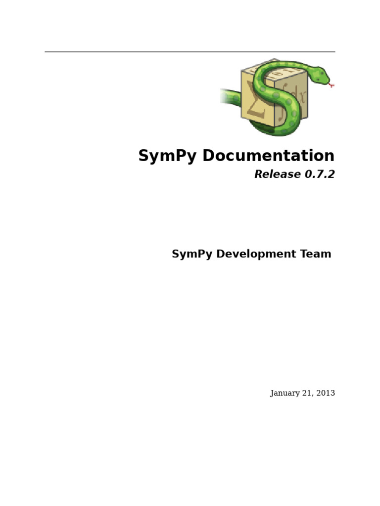 Sympy-0 7 2-Py3k | PDF