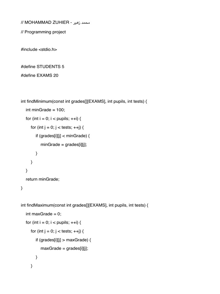 Programming Project | PDF Programming Project | PDF