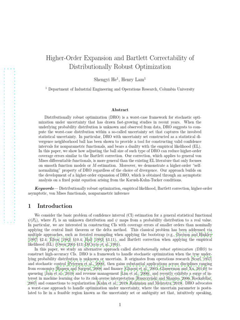 Higher-Order Expansion and Bartlett Correctability of Distributionally ...