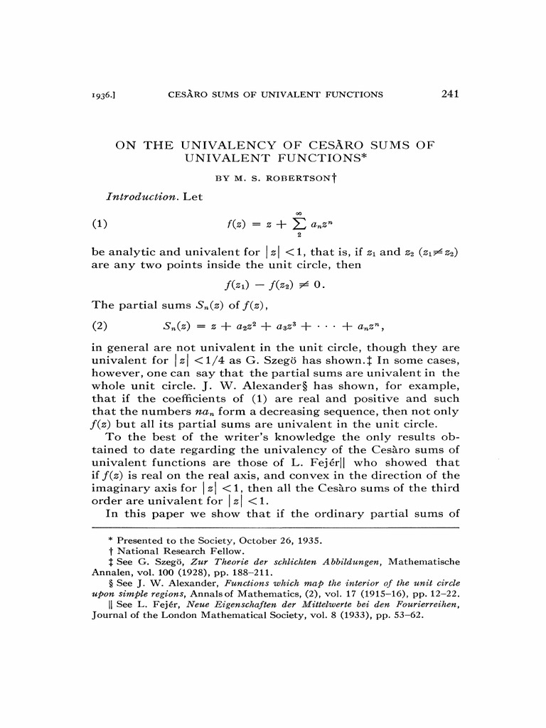 Robertson 1936 | PDF