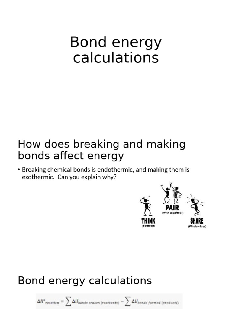 Bond Energy Calculations | PDF