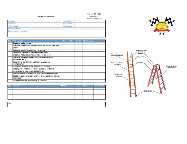 Checklist Escaleras | PDF