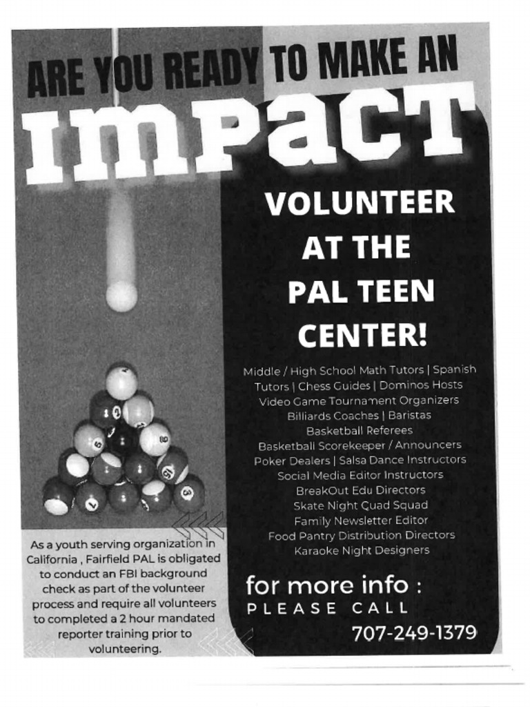 2023 PAL Volunteer Application Packet | PDF