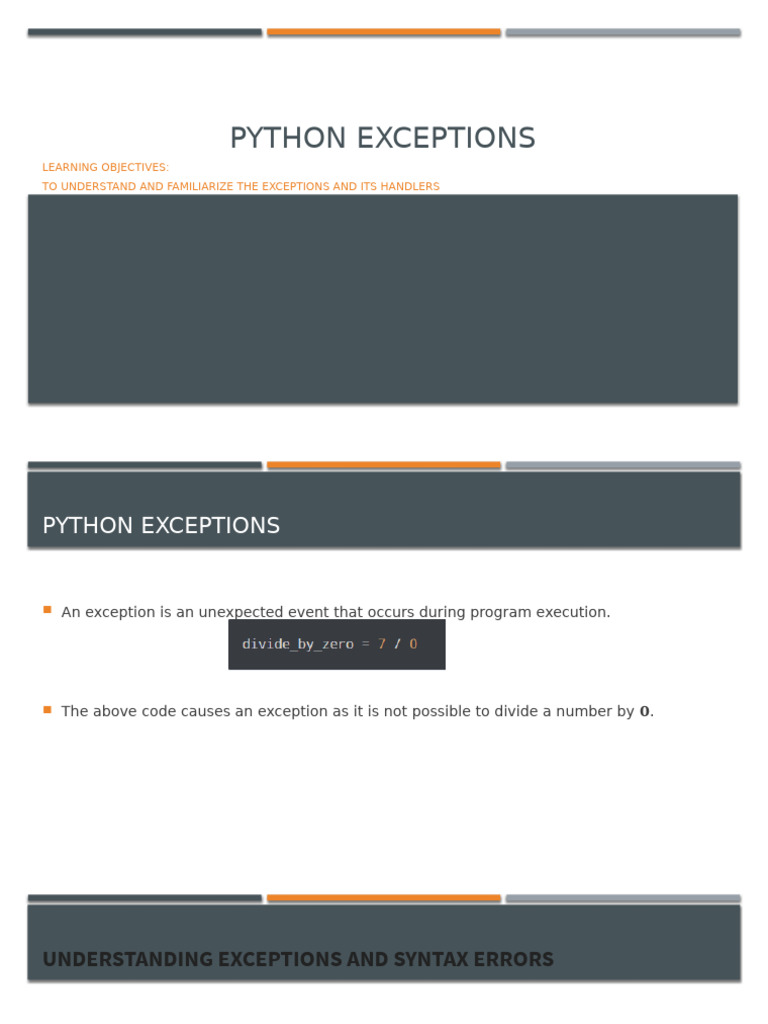 Python Exceptions 1713333020 | PDF