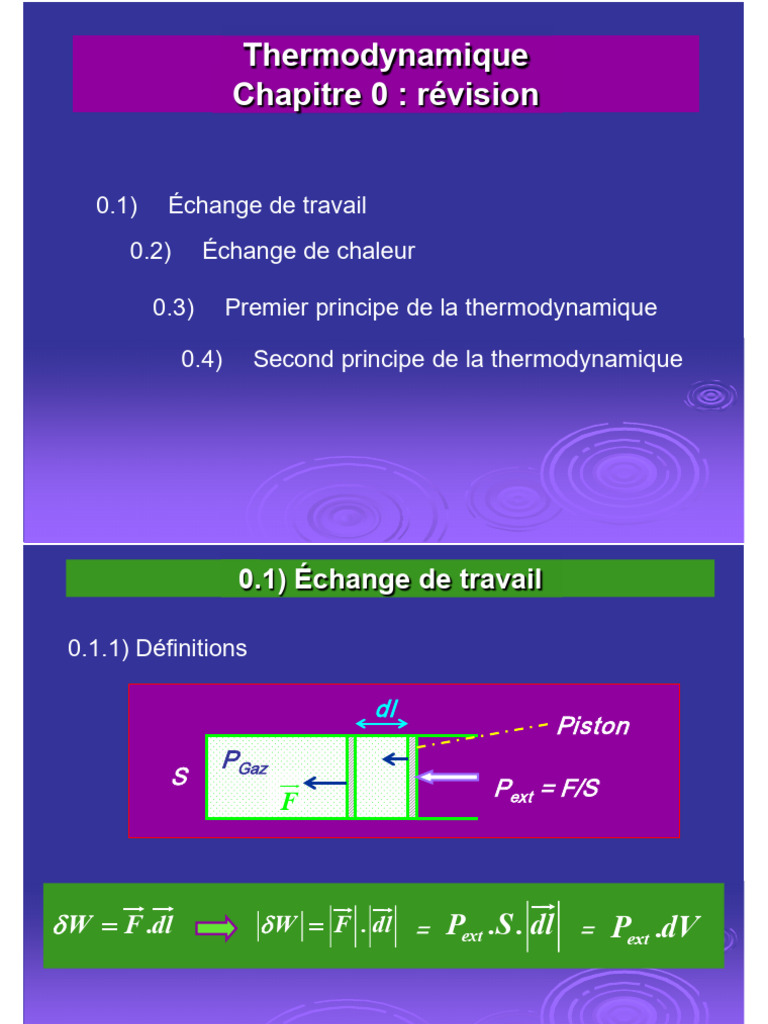 Cours Thermodynamique Physique Zagba | PDF