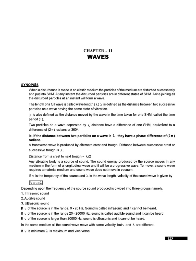 Waves (Lecture Note) | PDF