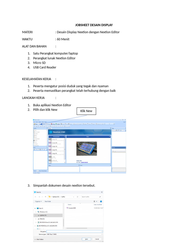Jobsheet - Desain Display Nextion | PDF