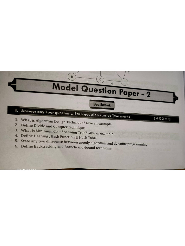 ADA Model Paper 2 | PDF