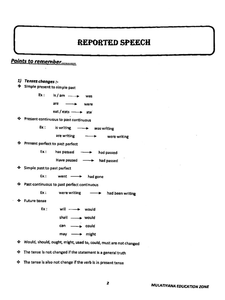Reported Speech-1 | PDF