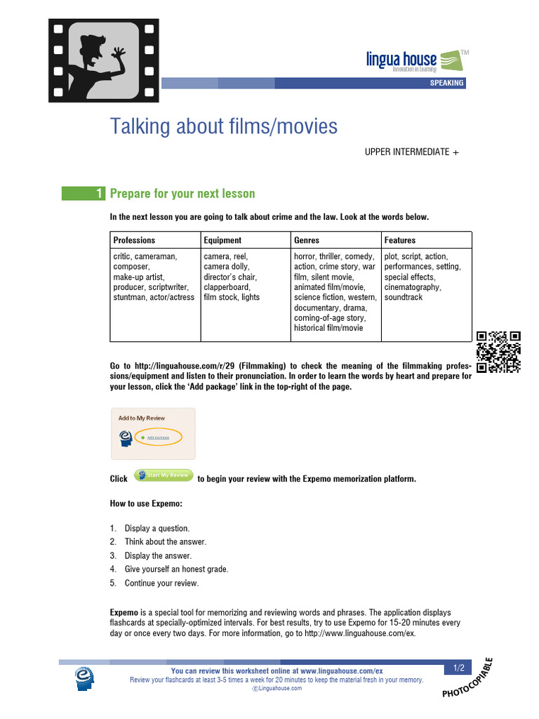 Film Discussion for Learners | PDF | Vocabulary | Language Arts ...