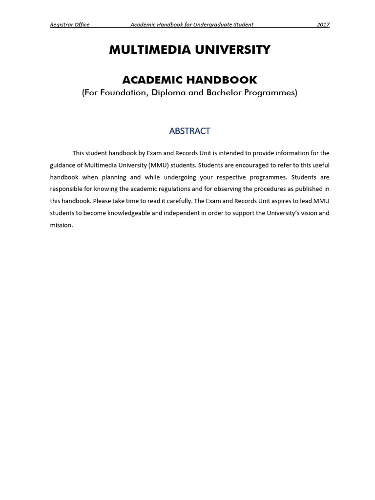 Academic Handbook | PDF