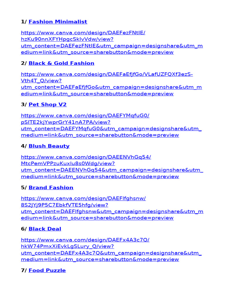 Link 160+ Template Canva | PDF