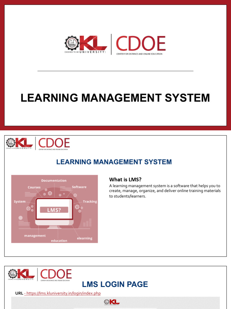 How-to-access-LMS in Klu | PDF