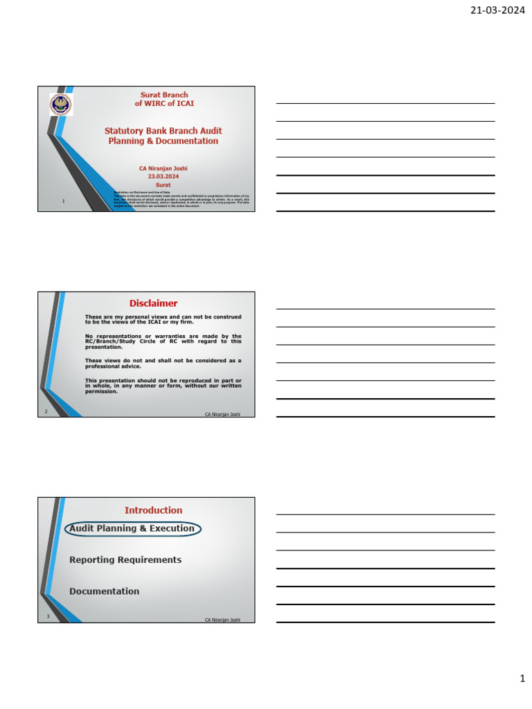 CA Niranjan Joshi PPT For Circulation | PDF