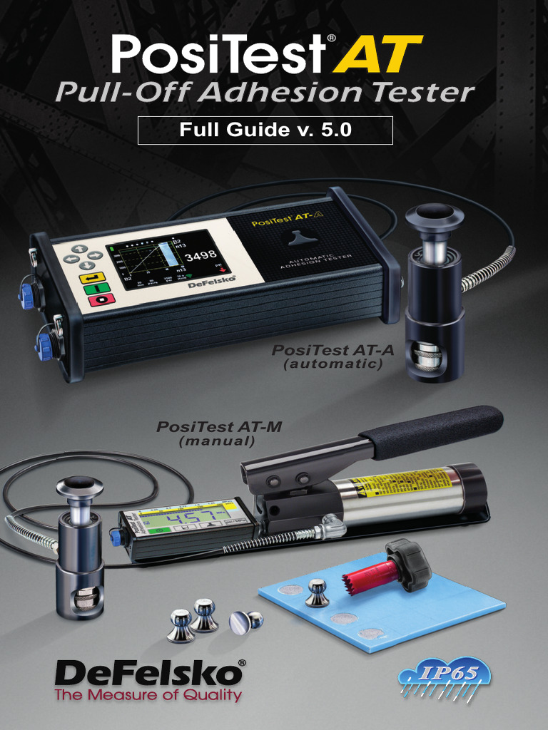 DeFelsko PosiTest at Adhesion Testers Full Instruction Manual | PDF