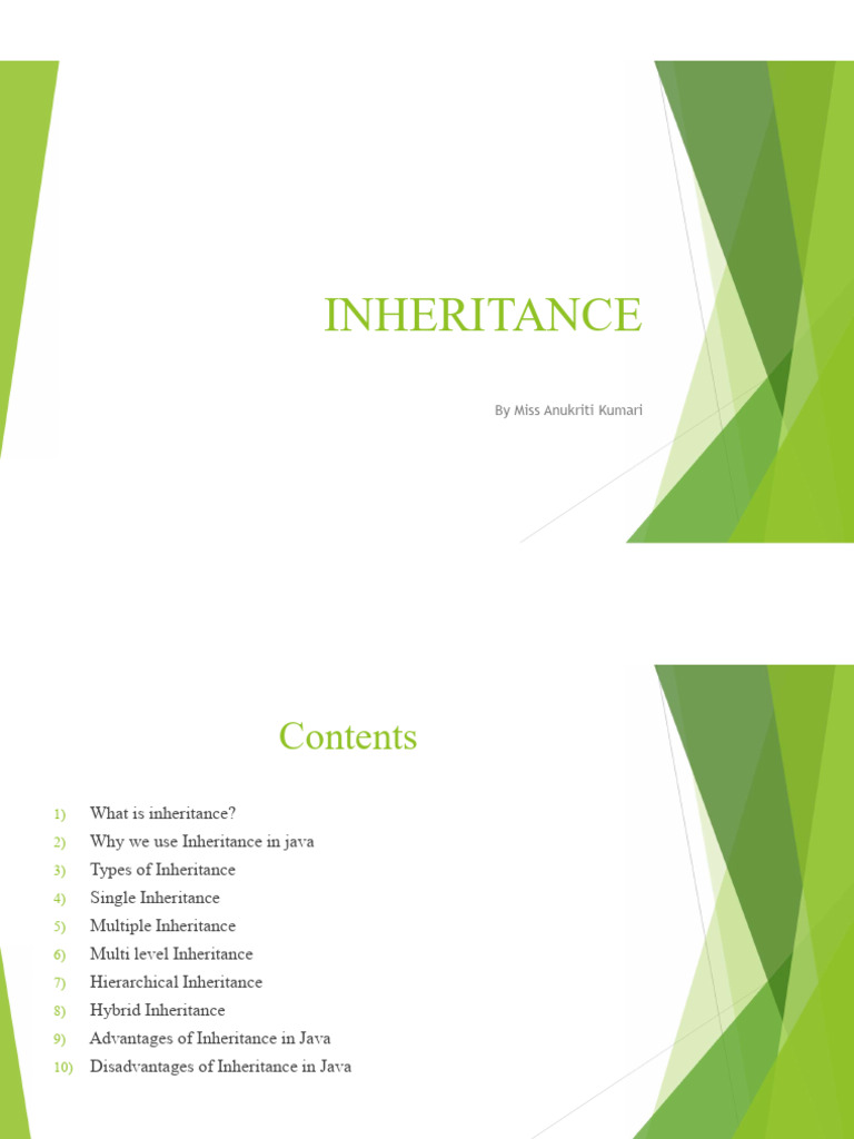 Inheritance in Java | PDF